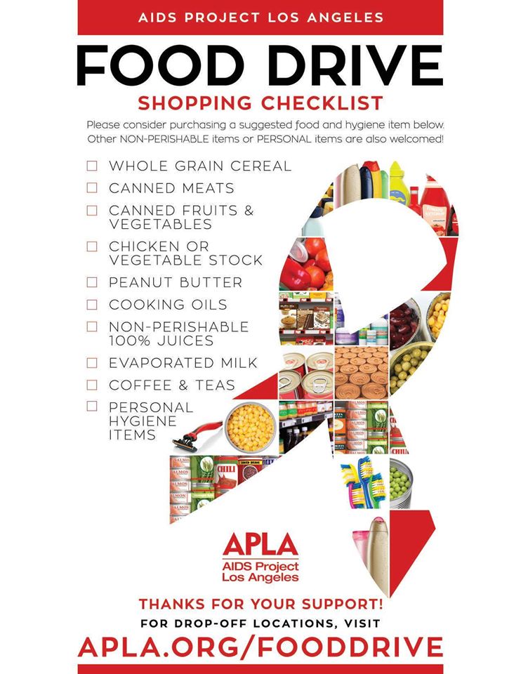 West Hollywood To Participate In APLA Food Drive - Canyon News